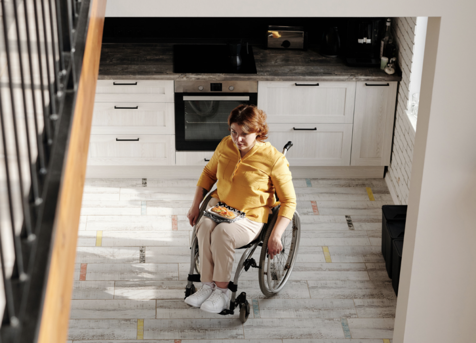 How to help someone who uses a mobility device such as a rollator or ...